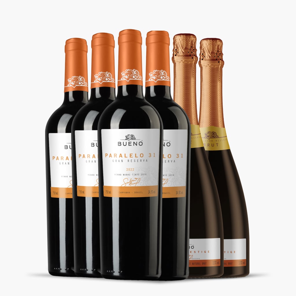 Pré-venda Kit 4x Paralelo 31 Gran Reserva & 2x Cuvée Prestige Brut ...